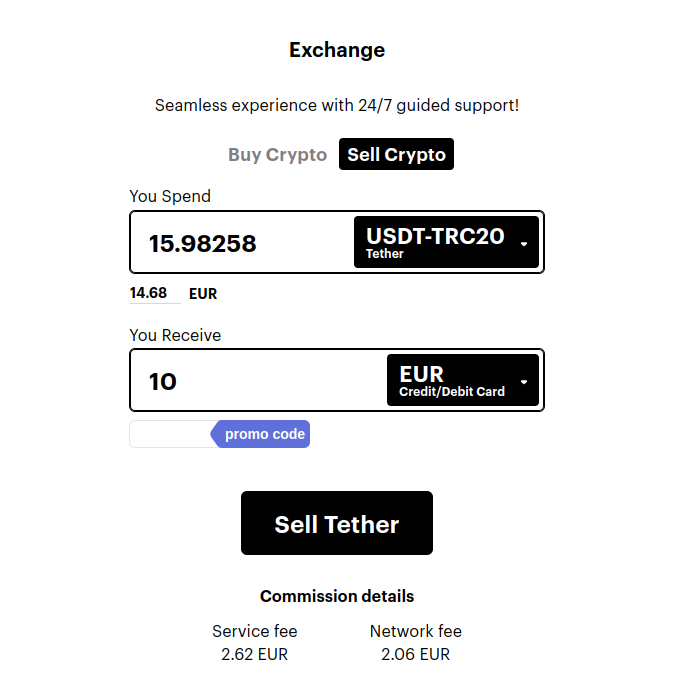 How to sell cryptocurrency by using an external wallet – Paybis